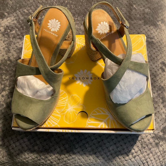 Yellow Box | Shoes | Amarie Wedge By Yellow Box Nib Color Sage Sizes 75 ...